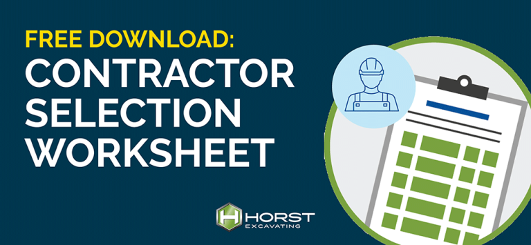 Contractor Selection Checklist | Horst Excavating